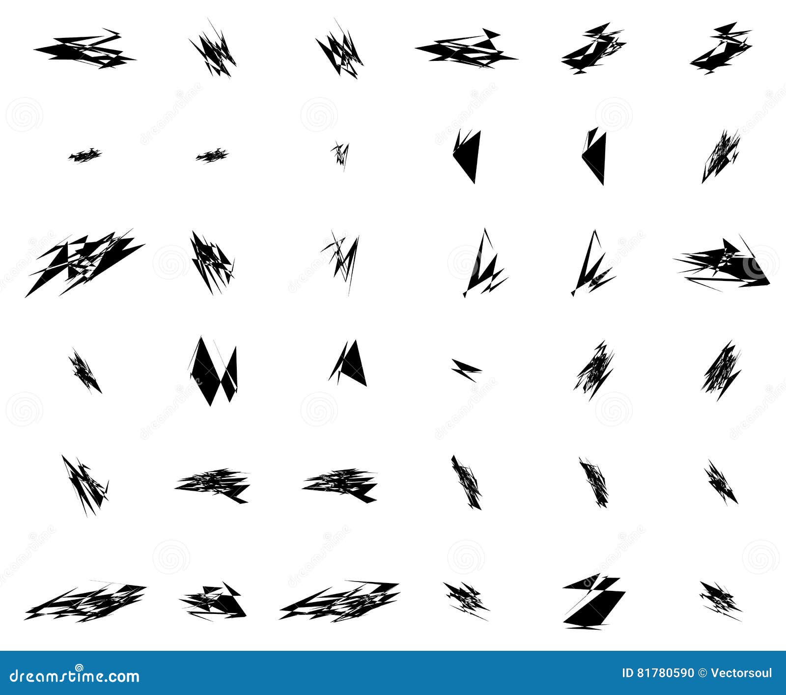 Random Element Set - Set of Graphic Objects, Design Elements Stock ...