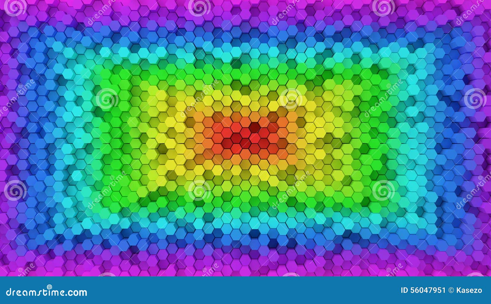 Random Elevated Hexagon Columns Background Stock Illustration ...