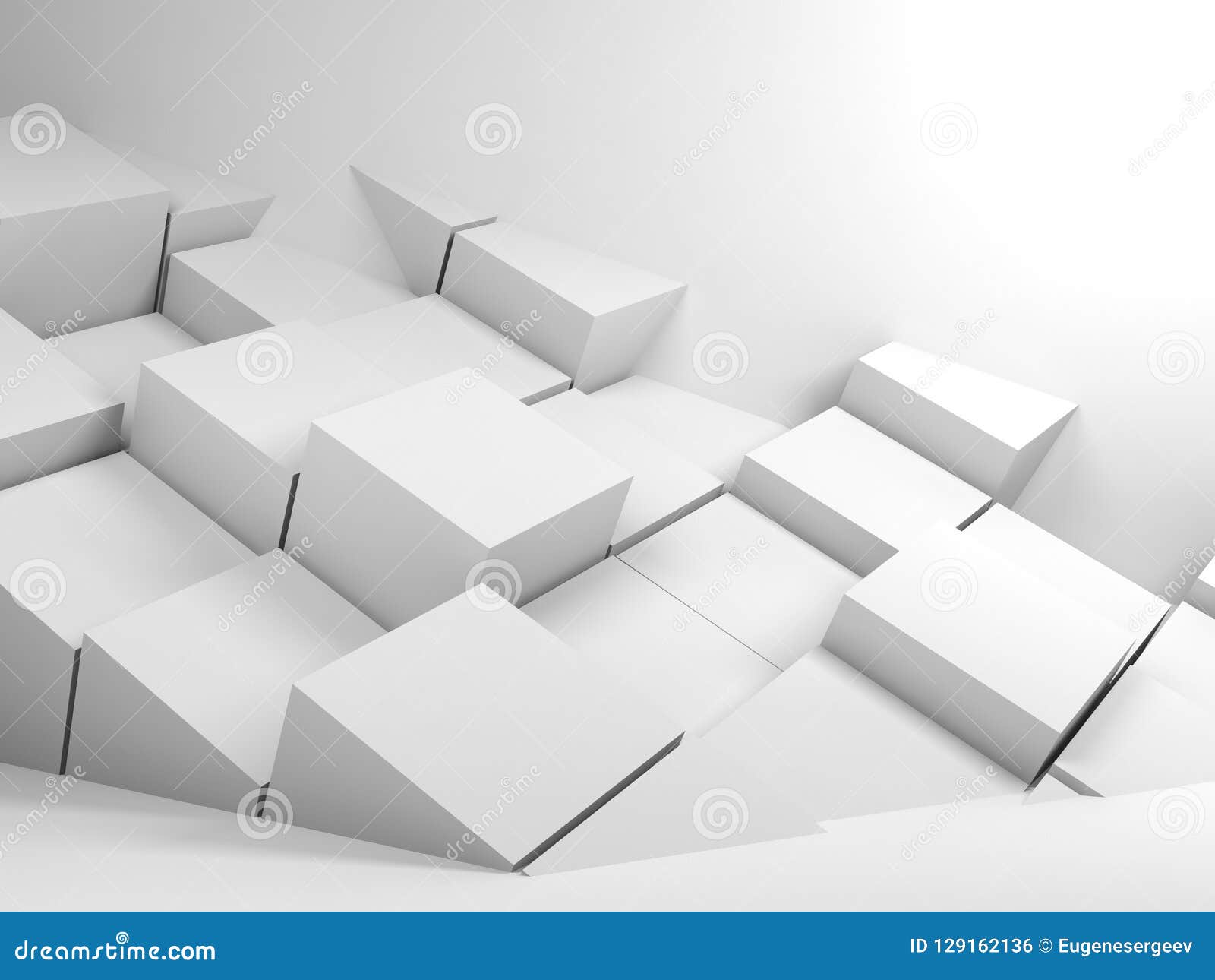 Random Extruded Cubes Decoration Structure Stock Illustration ...