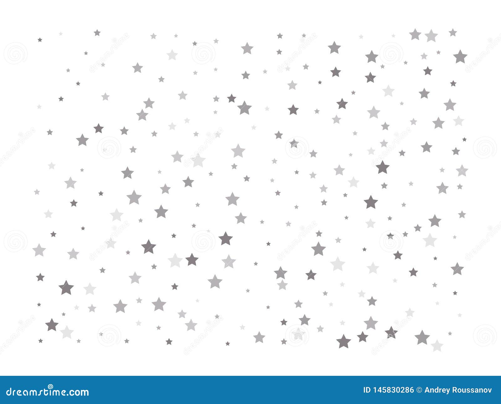 Random Falling Silver Stars Stock Vector Illustration Of Background