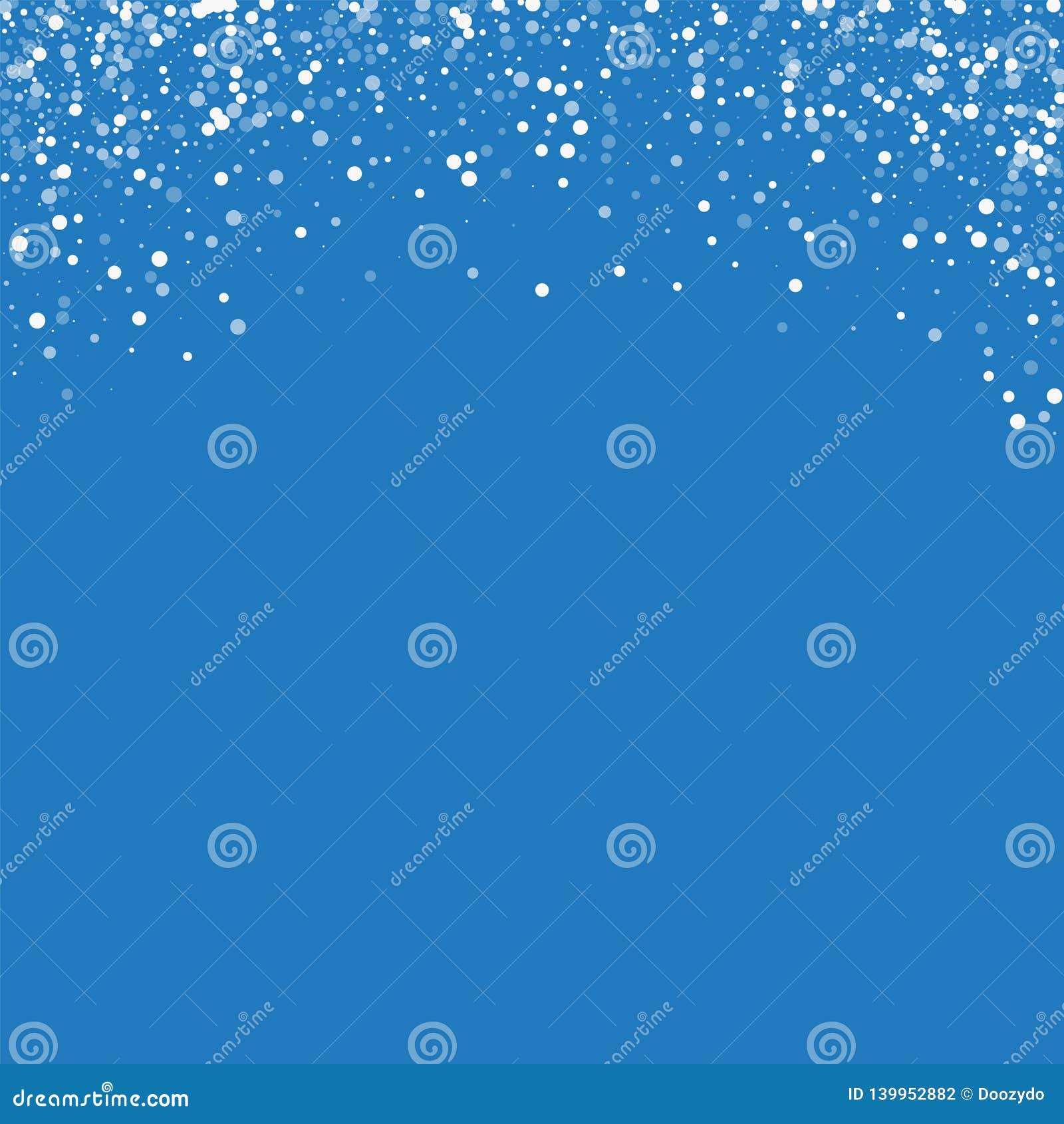Random Falling White Dots. Abstract Top Border with Stock Illustration ...