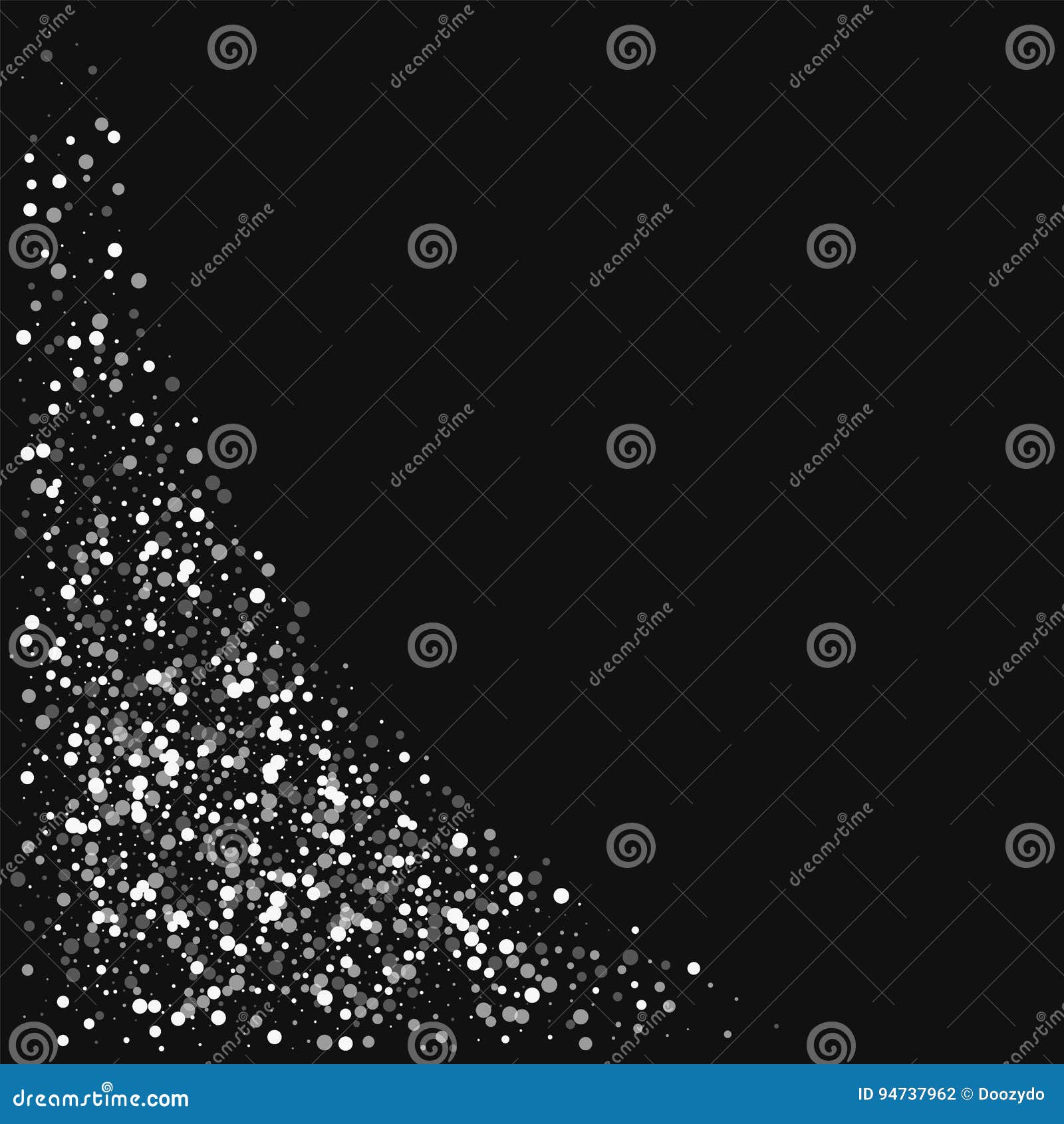 Random falling white dots. stock vector. Illustration of particles ...