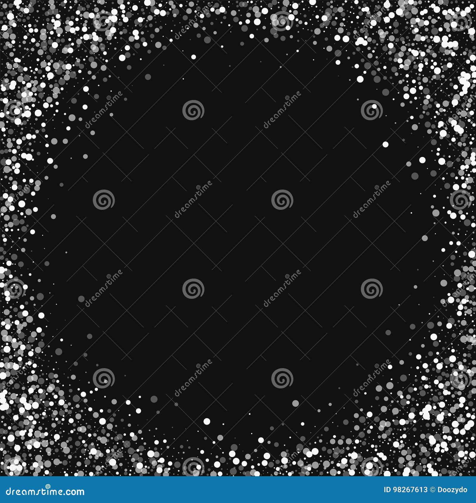 Random falling white dots. stock vector. Illustration of corner - 98267613