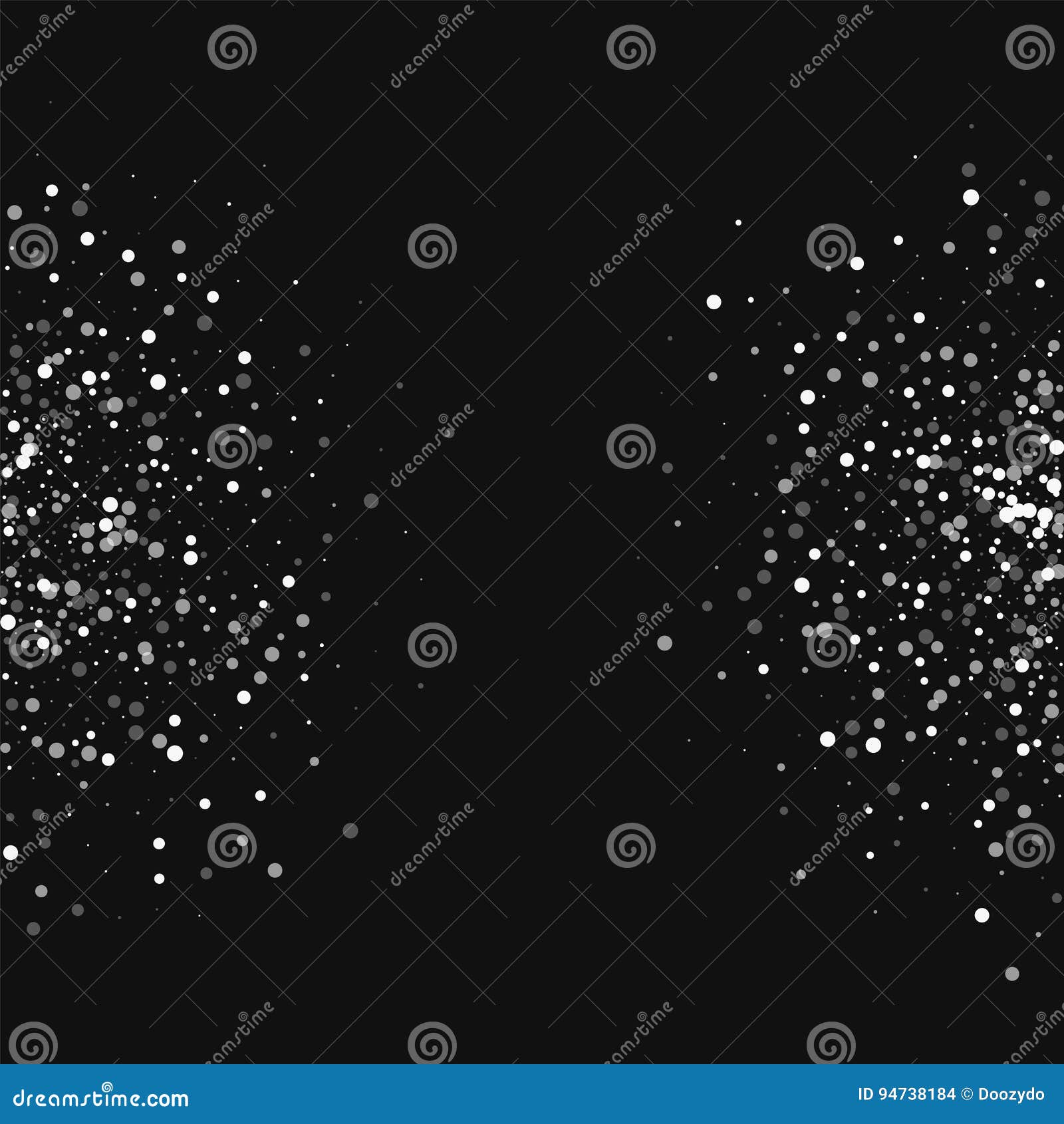 Random falling white dots. stock vector. Illustration of particles ...