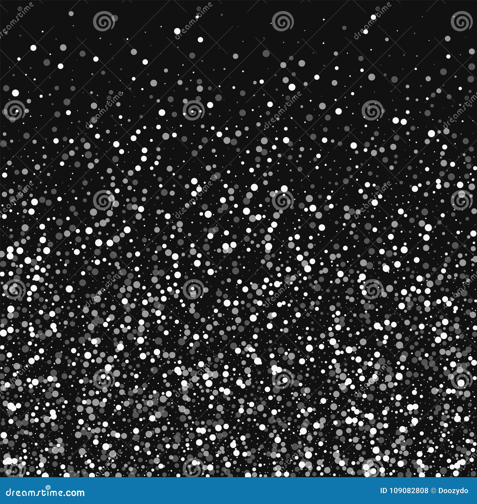 Random falling white dots. stock vector. Illustration of frame - 109082808