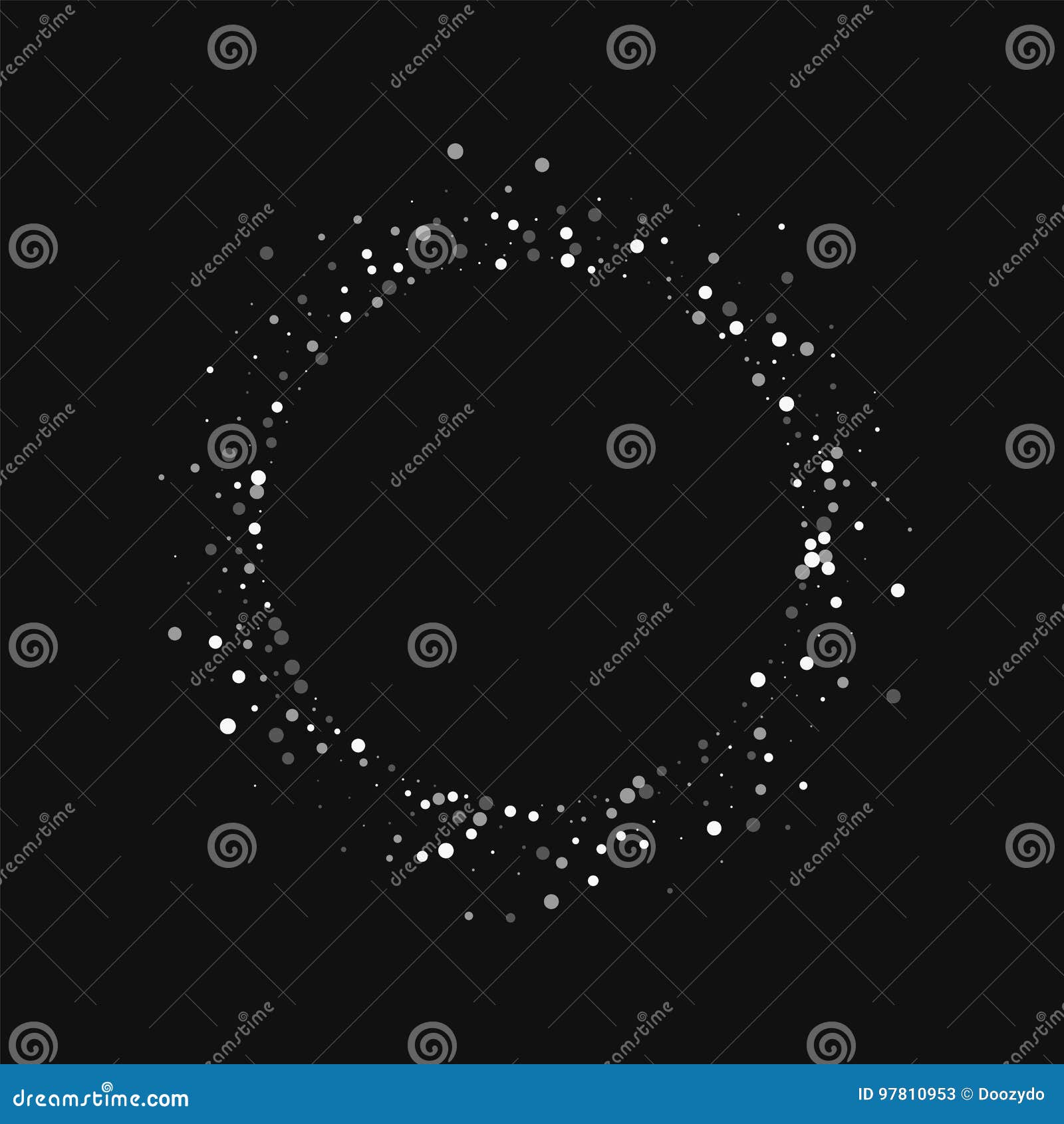 Random falling white dots. stock vector. Illustration of frame - 97810953