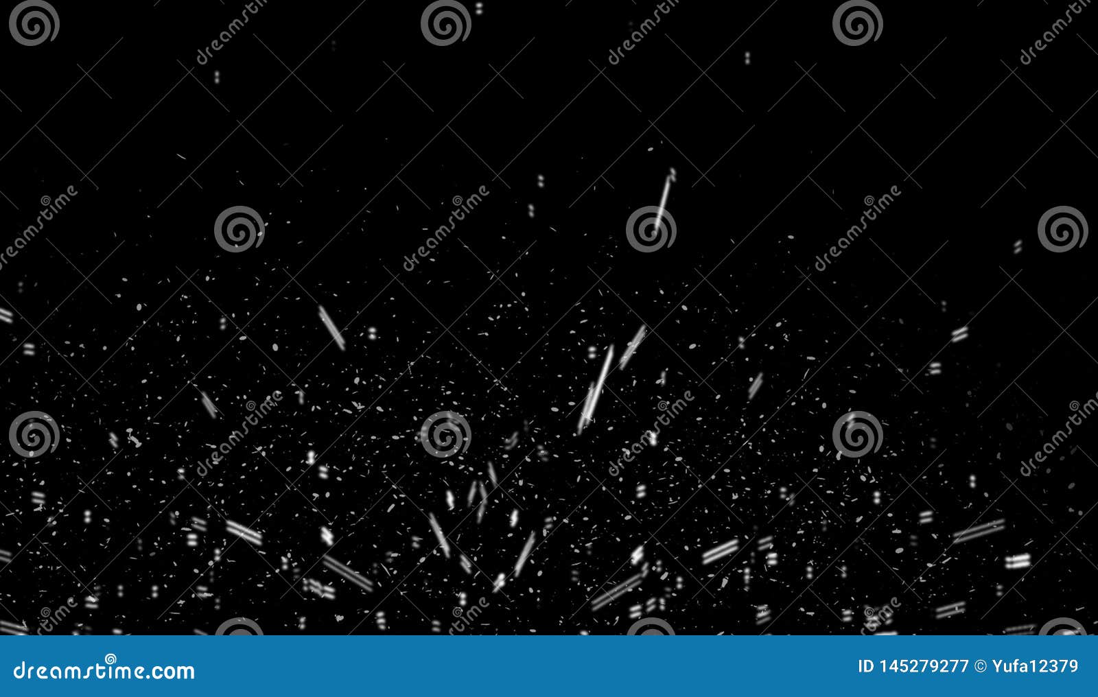 Random Fire Ember Flying Fire Sparks Particles Isolated On The Black ...