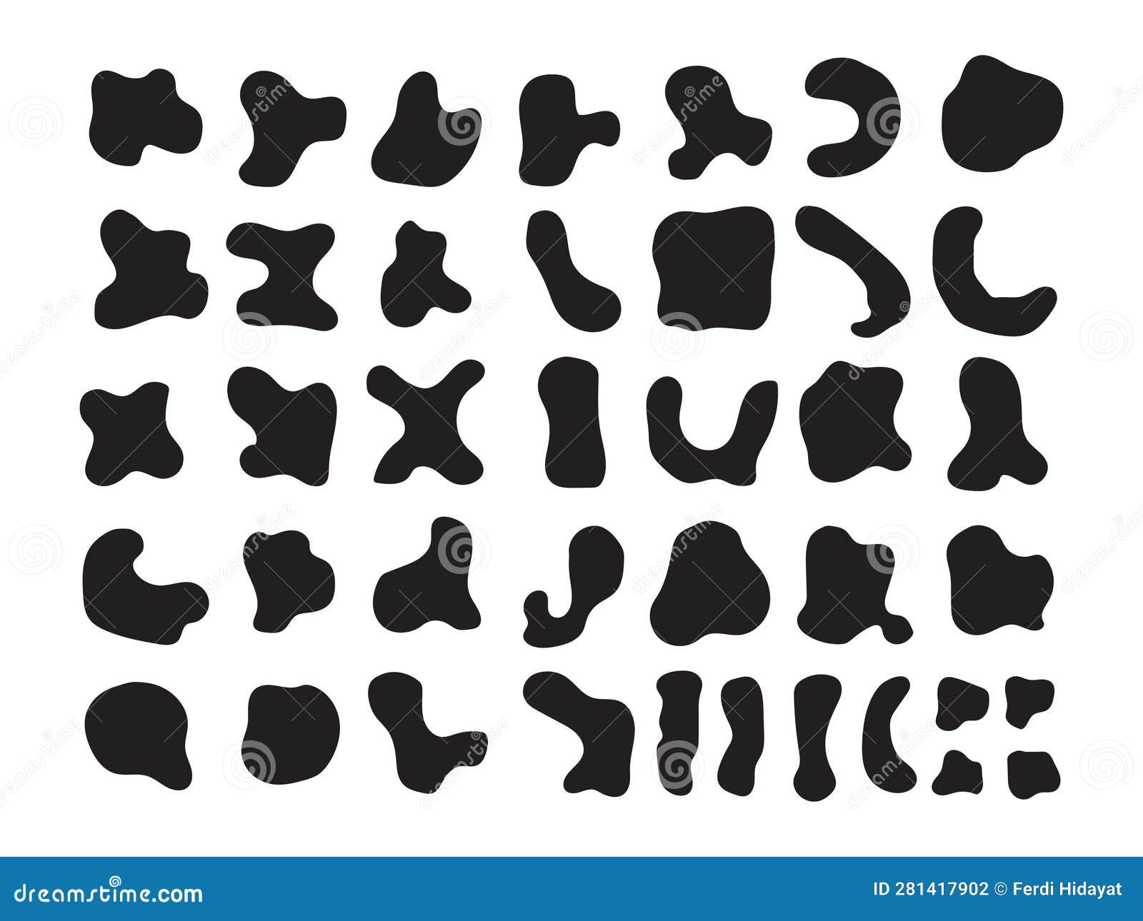 Random Fluid Shape Set Design Stock Vector - Illustration of element ...