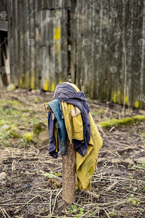 Random Garbage Junk Items Left in Nature Stock Photo - Image of animal ...