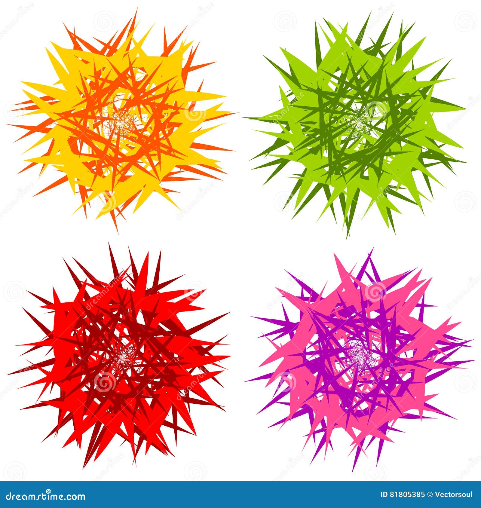 Random Geometric Element Set. Overlapping Random, Irregular Shapes ...