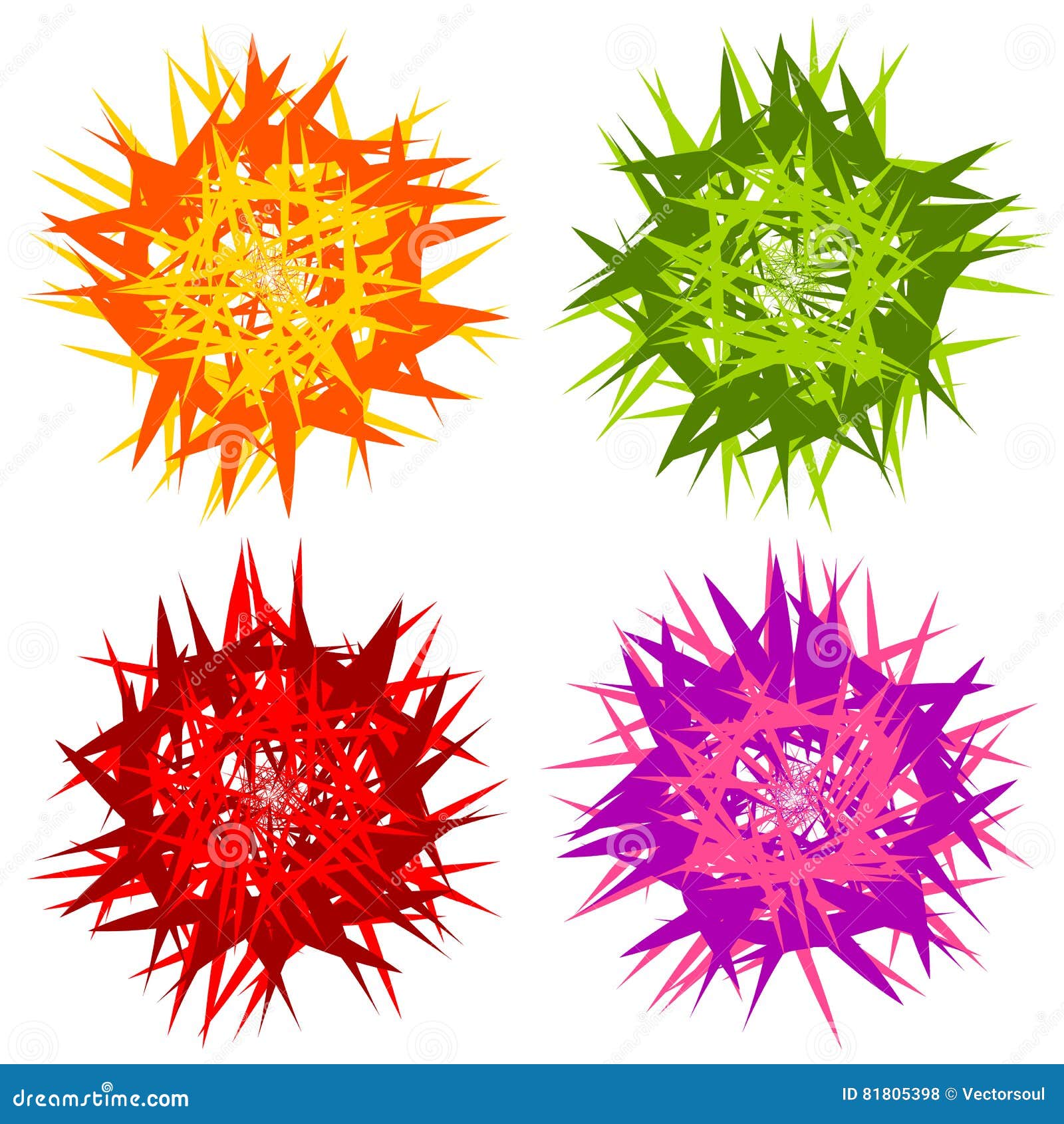 Random Geometric Element Set. Overlapping Random, Irregular Shapes ...