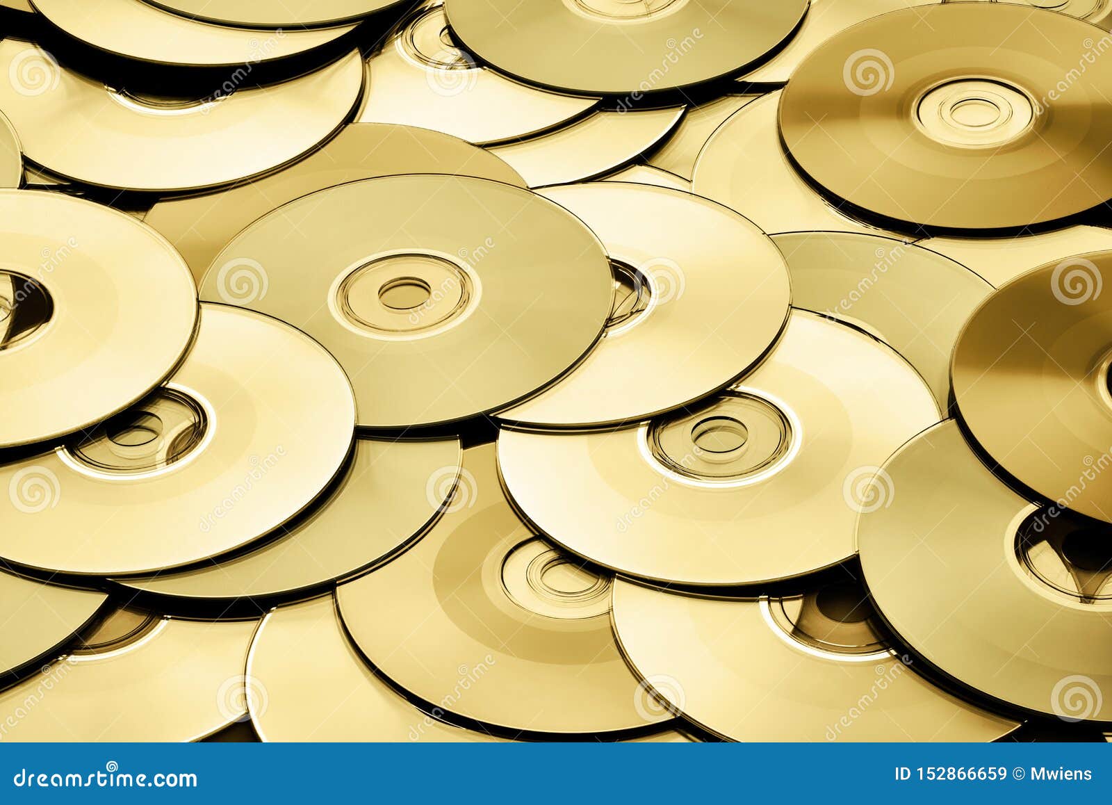 Abstract Background of Gold Metallic DVD and CD Optical Storage Disks ...