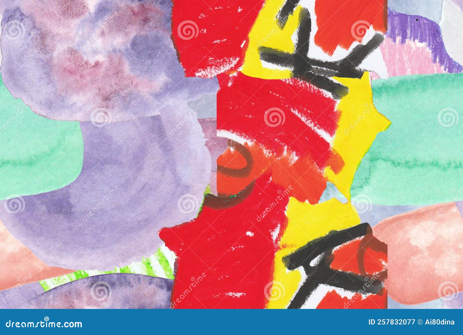 Random Graphic Paper Cut Outs. Creative Modern Geometric Paper Collage ...