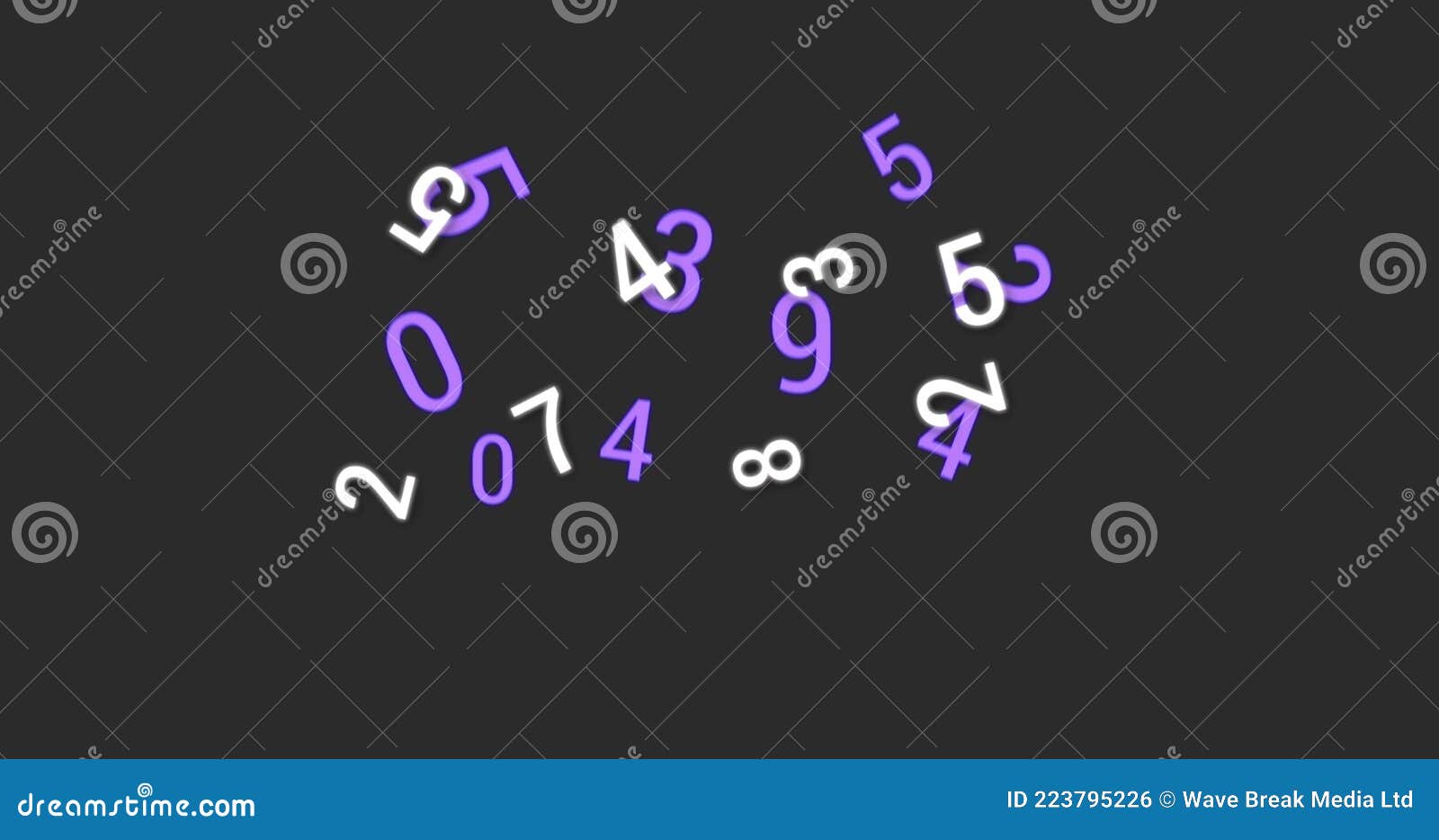 A Random Group of Letters and Numbers Constantly Changing Colored ...