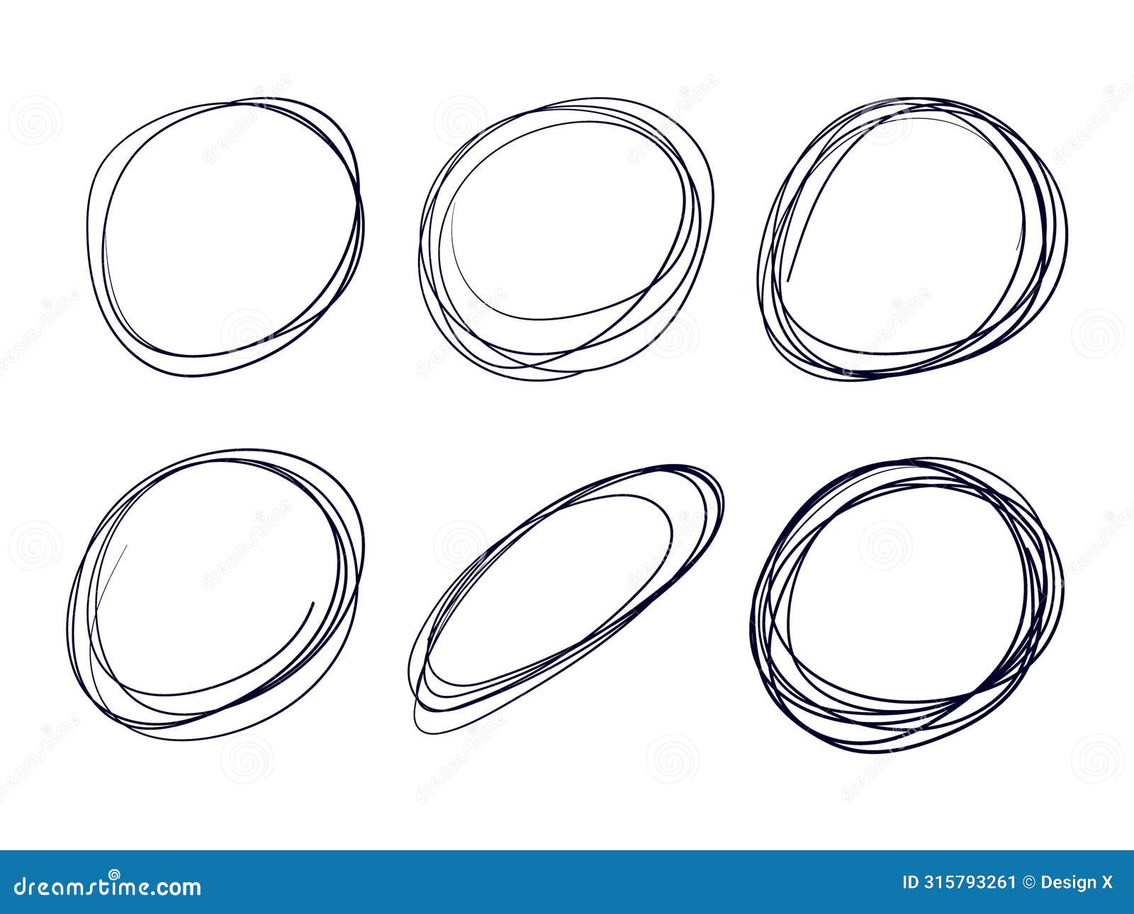 Random Hand Drawn Scribbles Set Vector Scribble Pen Drawing Doodles ...