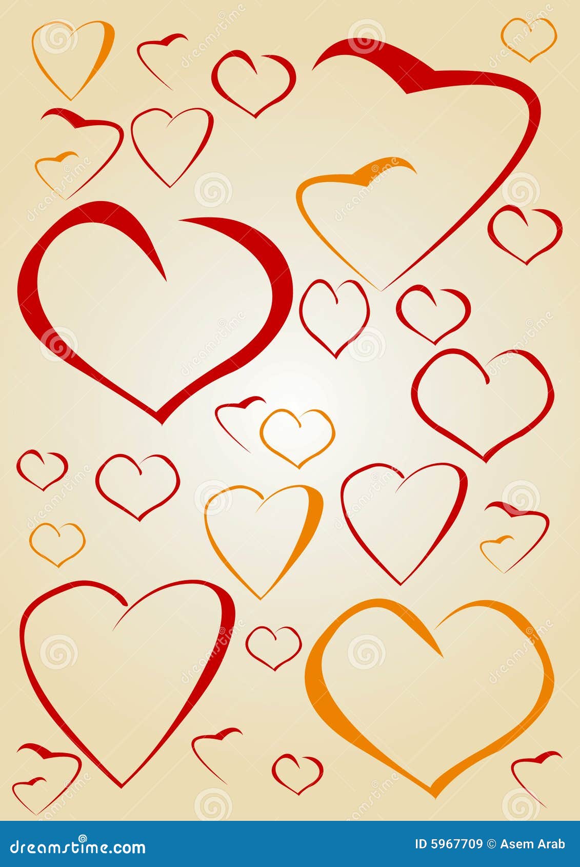 Random hearts stock vector. Illustration of heart, flame - 5967709