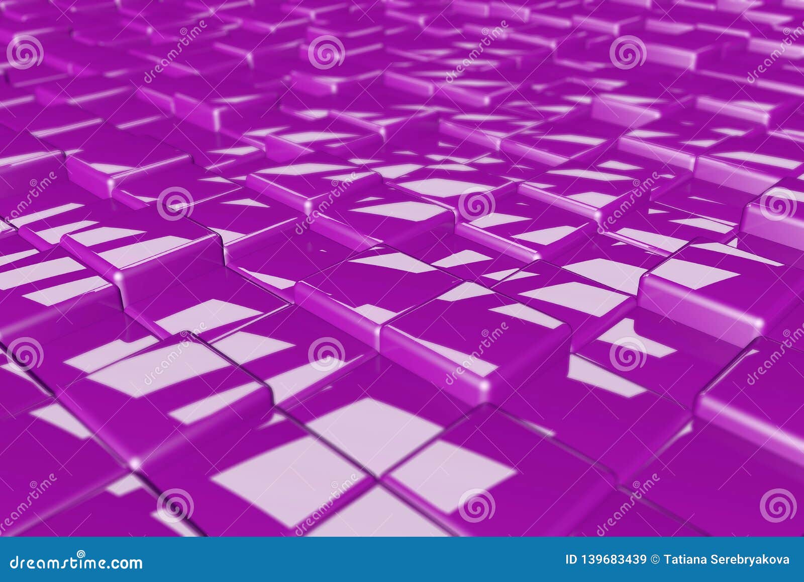 Random Height Glossy Cubes 3d Rendering Colorful Bright Background ...