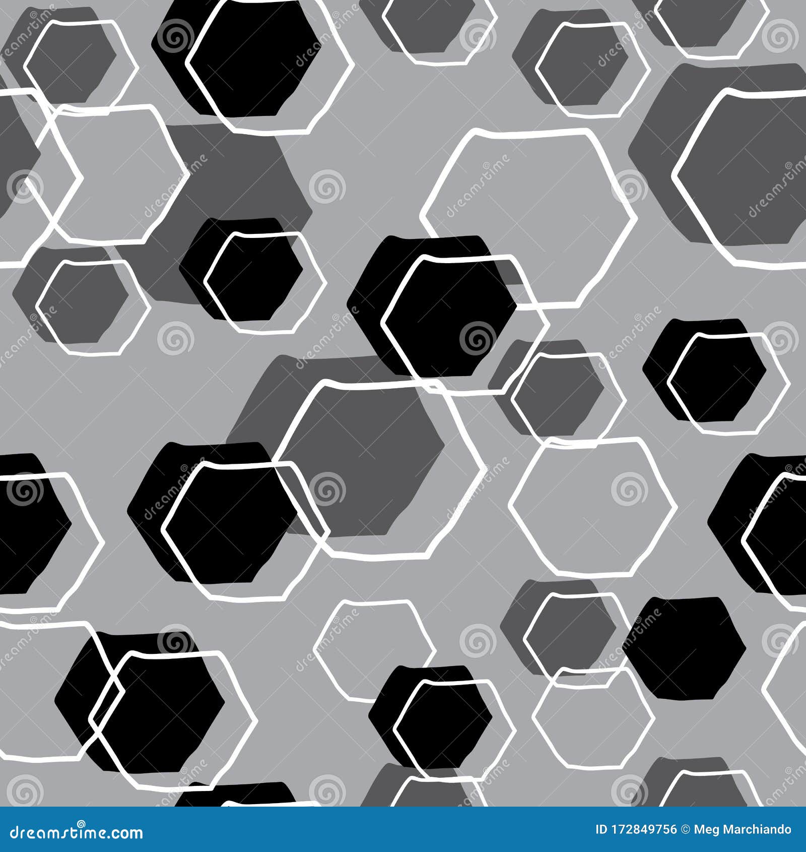 Random Hex Repeat Texture, Vector Seamless Repeat Stock Vector ...