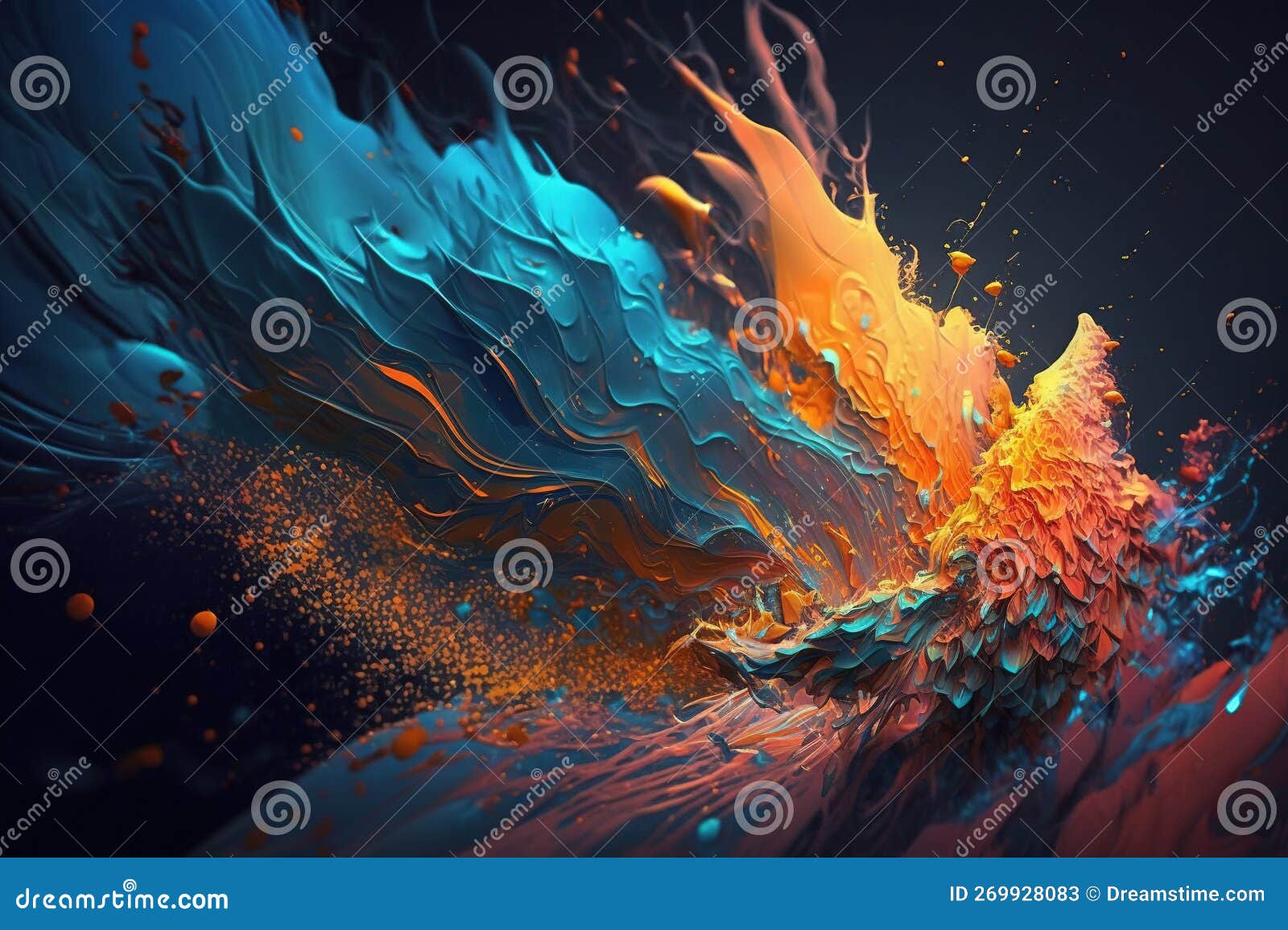 Random Horizontal Abstraction, in the Form of a Cracked Flowing River ...