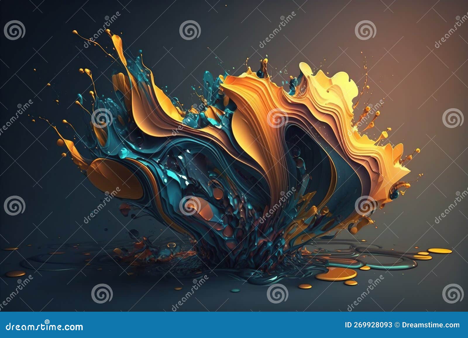 Random Horizontal Abstraction, in the Form of a Cracked Flowing River ...