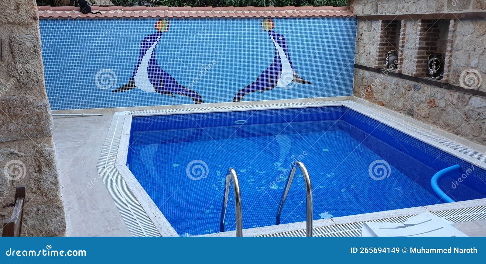 Random Hotel Pool with Mosaic Stock Image - Image of circle, painting ...