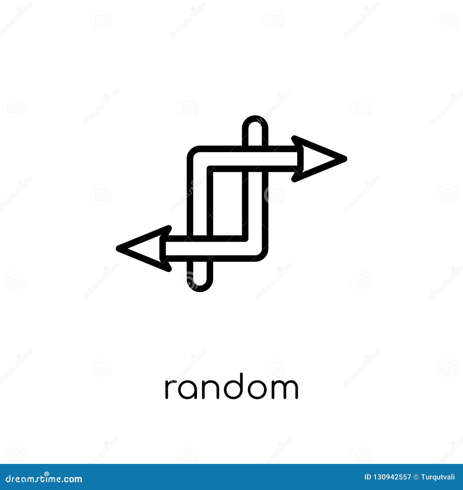 Random Icon. Trendy Modern Flat Linear Vector Random Icon on White ...