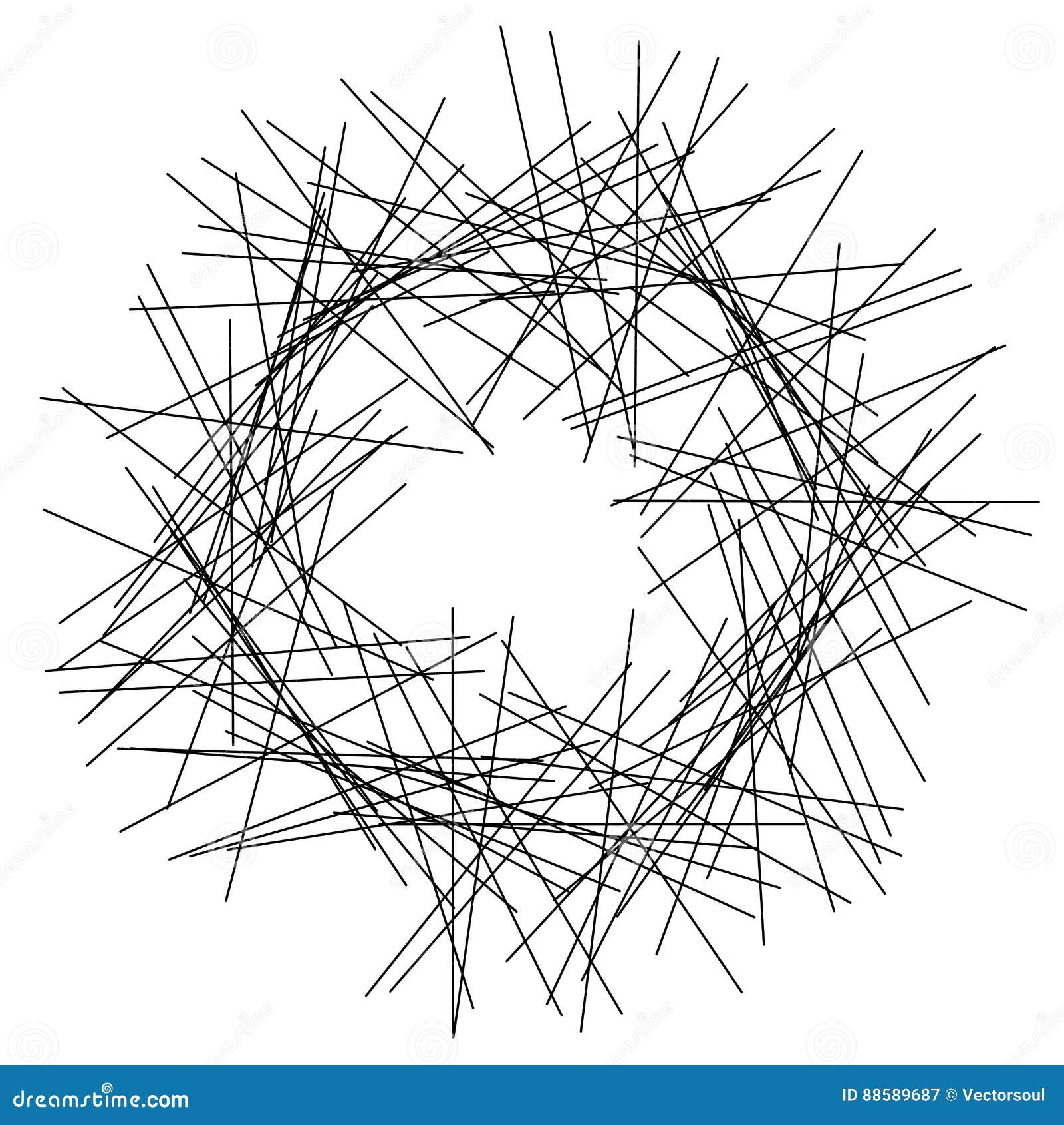 Random Intersecting Lines Abstract Geometric Pattern. Artistic G Stock ...