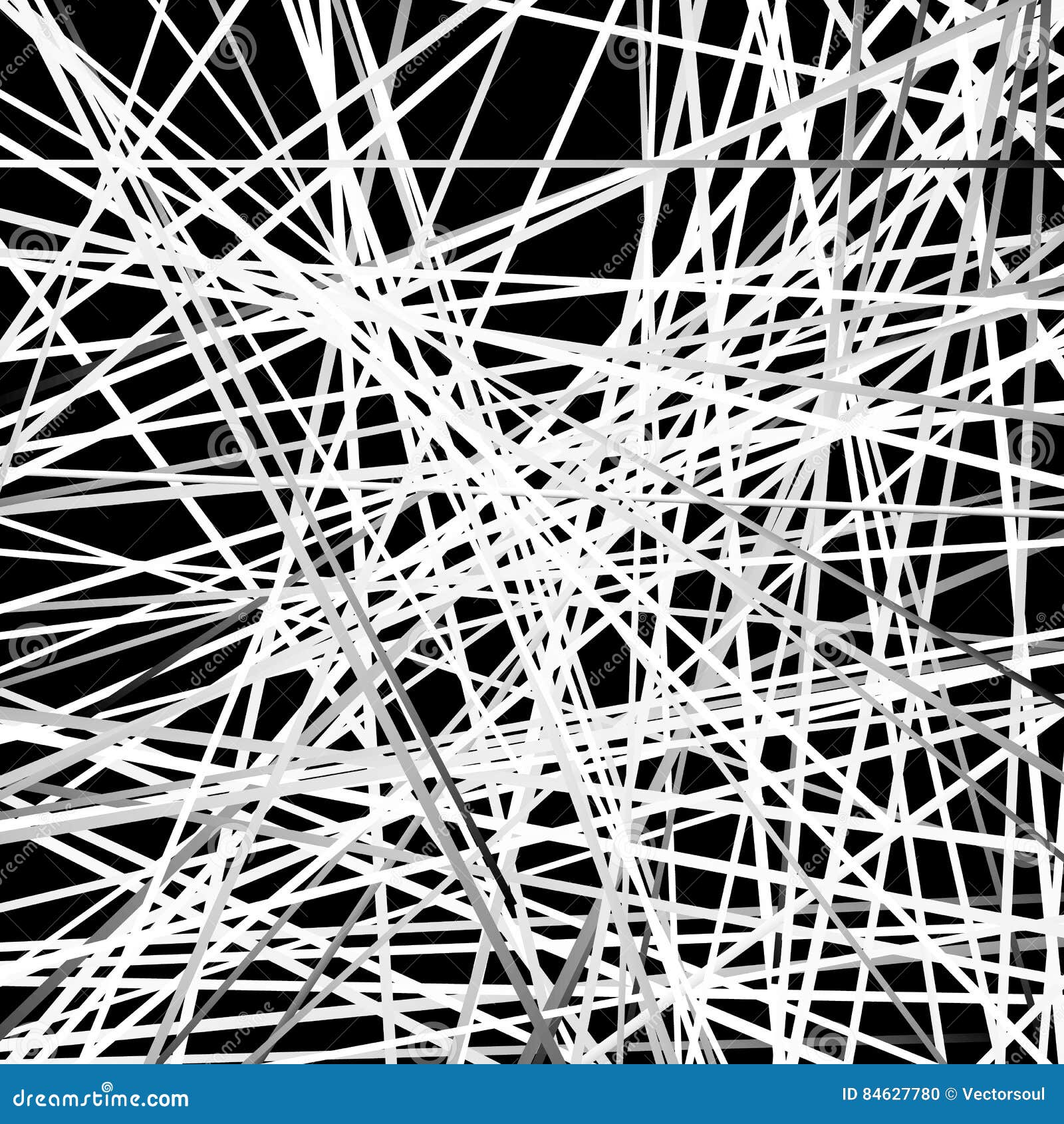 Random Irregular Lines Artistic Pattern. Geometric Monochrome Te Stock ...