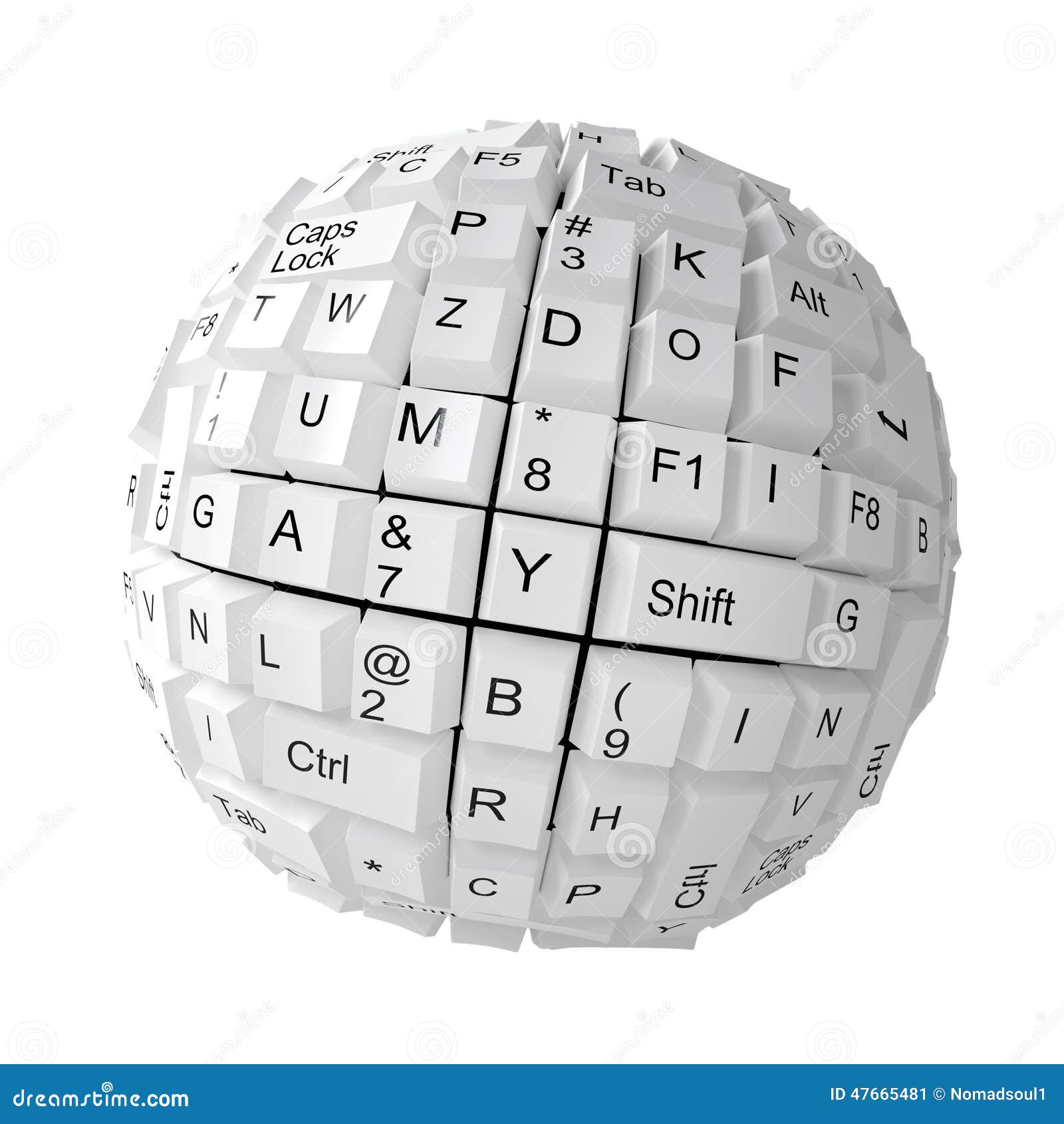 Random Keyboard Symbols Concept Illuminated Orange Keys On A Black ...