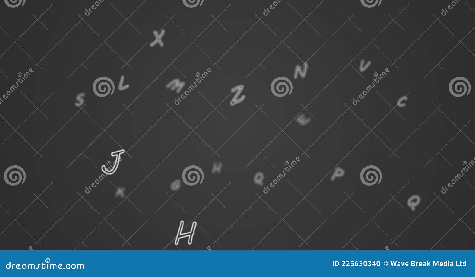 Random Letters in the Alphabet Floating Forward in a Vast Empty Space ...