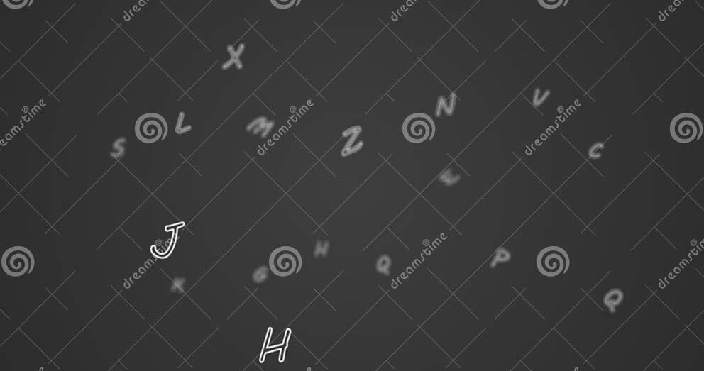 Random Letters in the Alphabet Floating Forward in a Vast Empty Space ...
