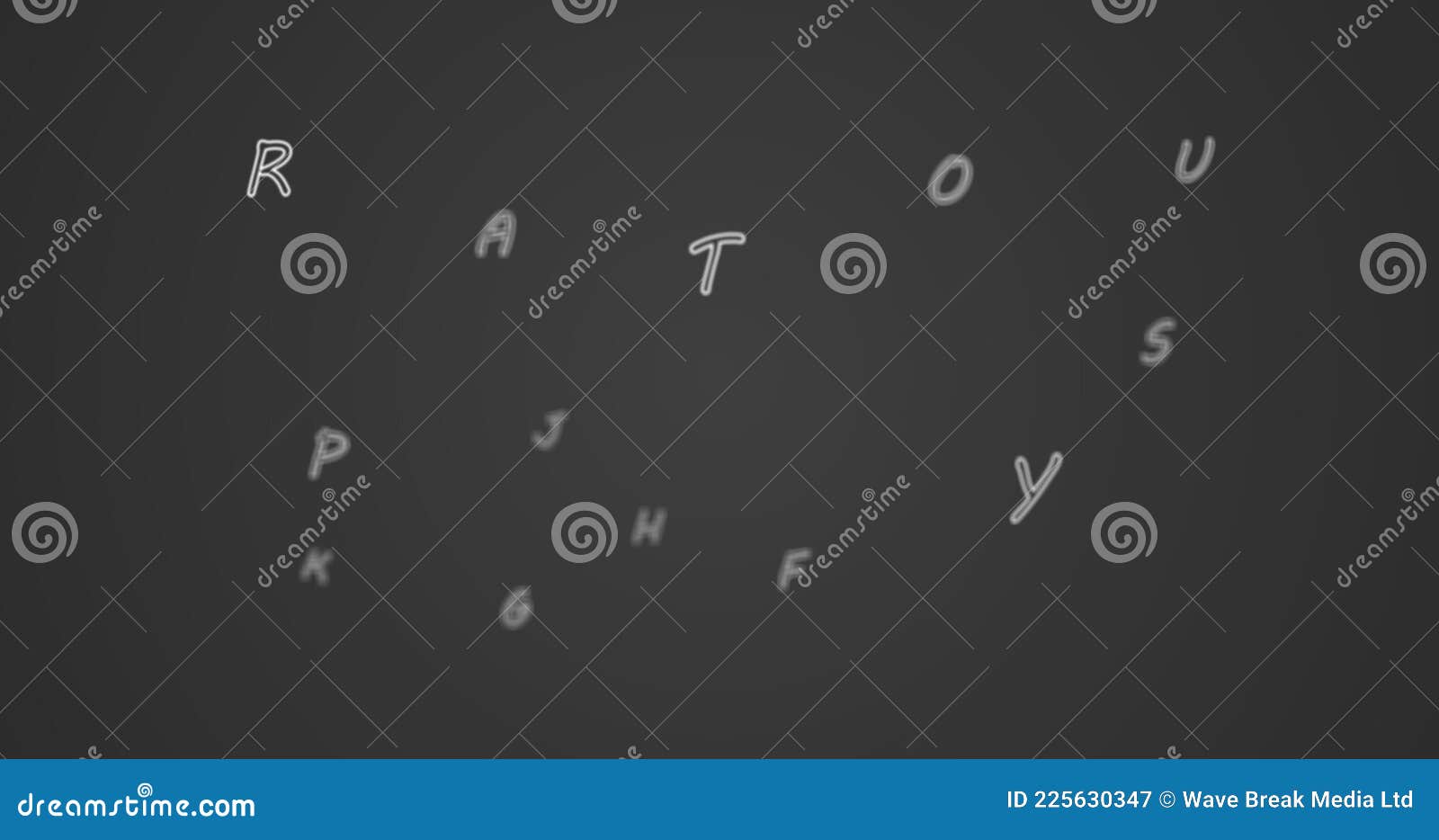 Random Letters in the Alphabet Floating Forward in a Vast Empty Space ...