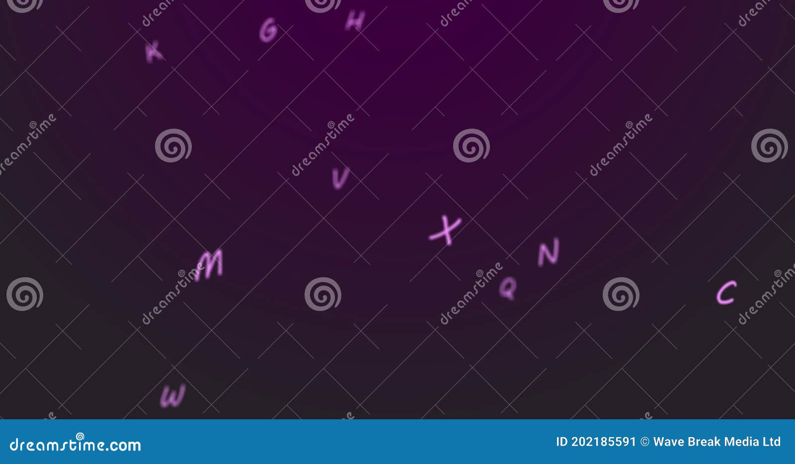 Random Letters in the Alphabet Floating Upwards in a Vast Empty Space ...