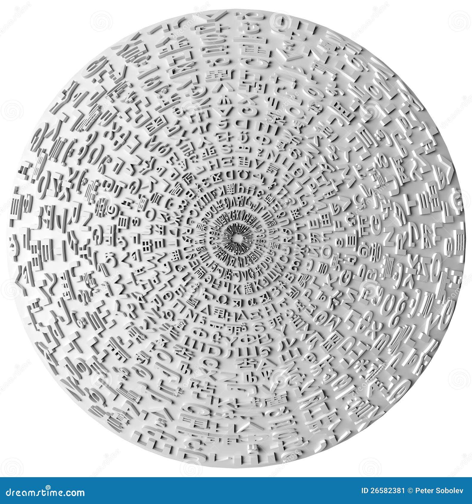 Random Letters from Many Languages Stock Illustration - Illustration of ...