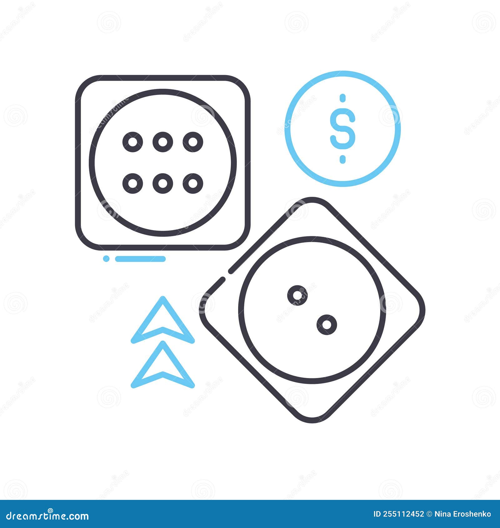 Random Line Icon, Outline Symbol, Vector Illustration, Concept Sign ...