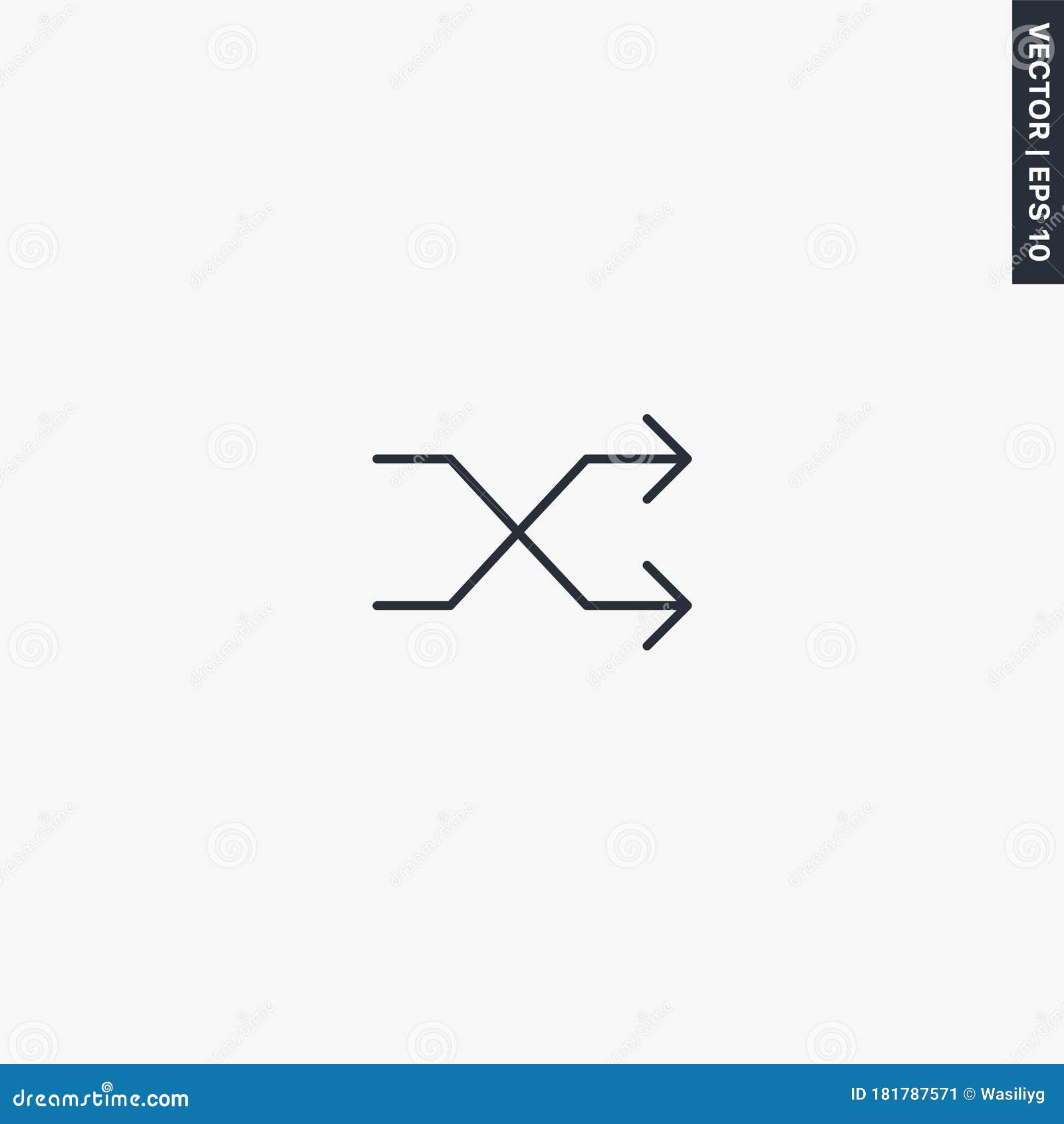 Random, Linear Style Sign for Mobile Concept and Web Design Stock ...