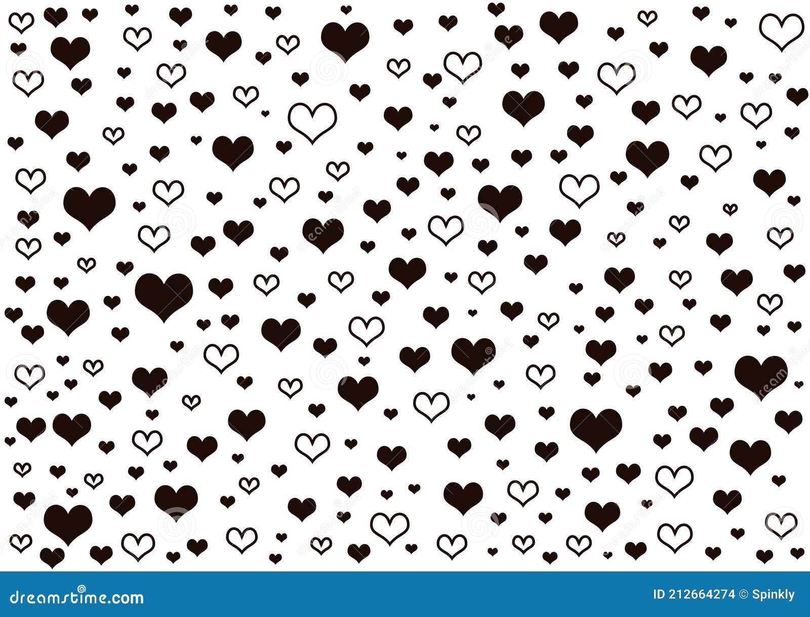 Random Love Hearts Background Wallpaper for Designs Stock Illustration ...