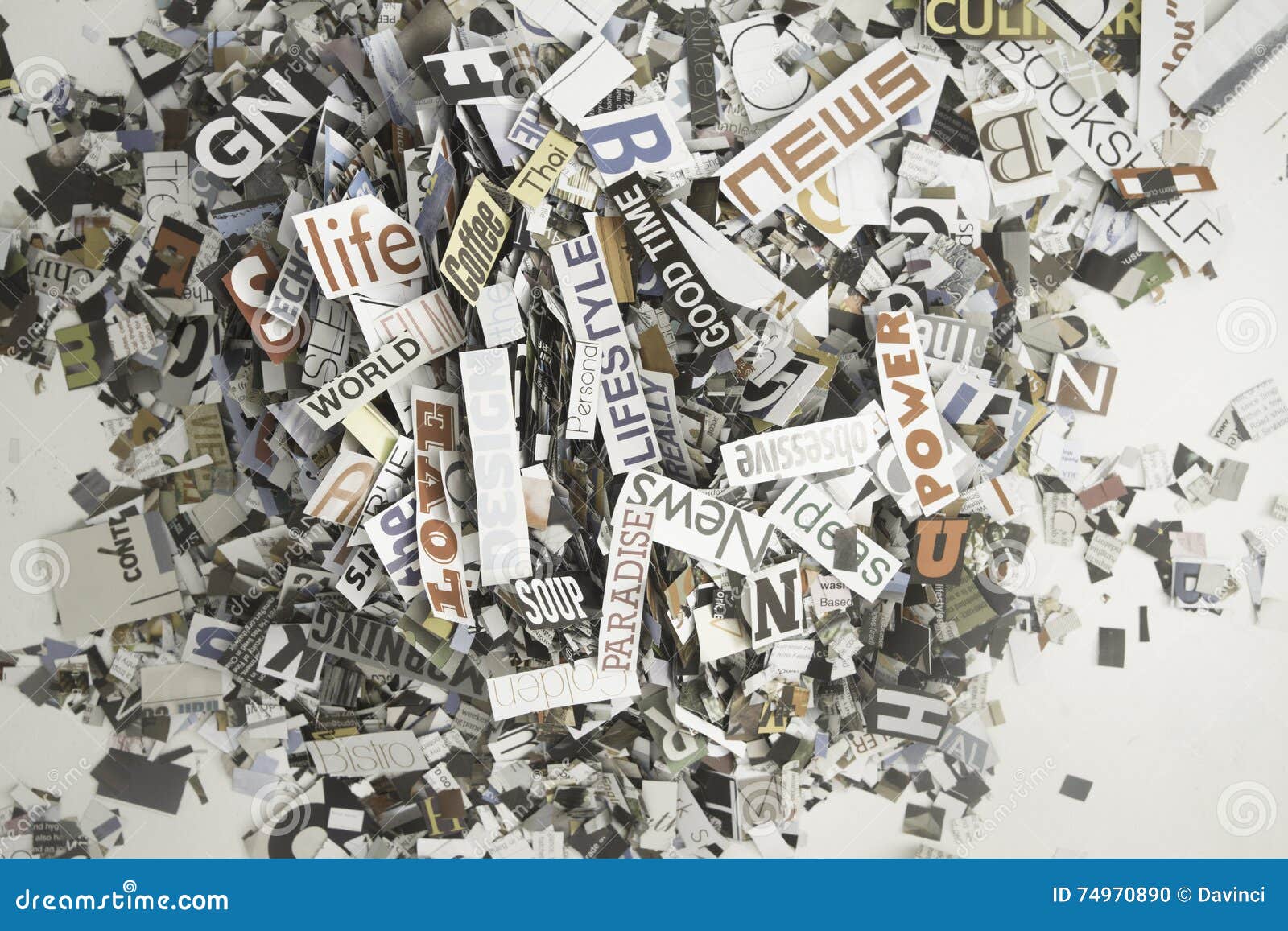 Random Magazine Words and Letters Stock Photo - Image of cuttings, font ...