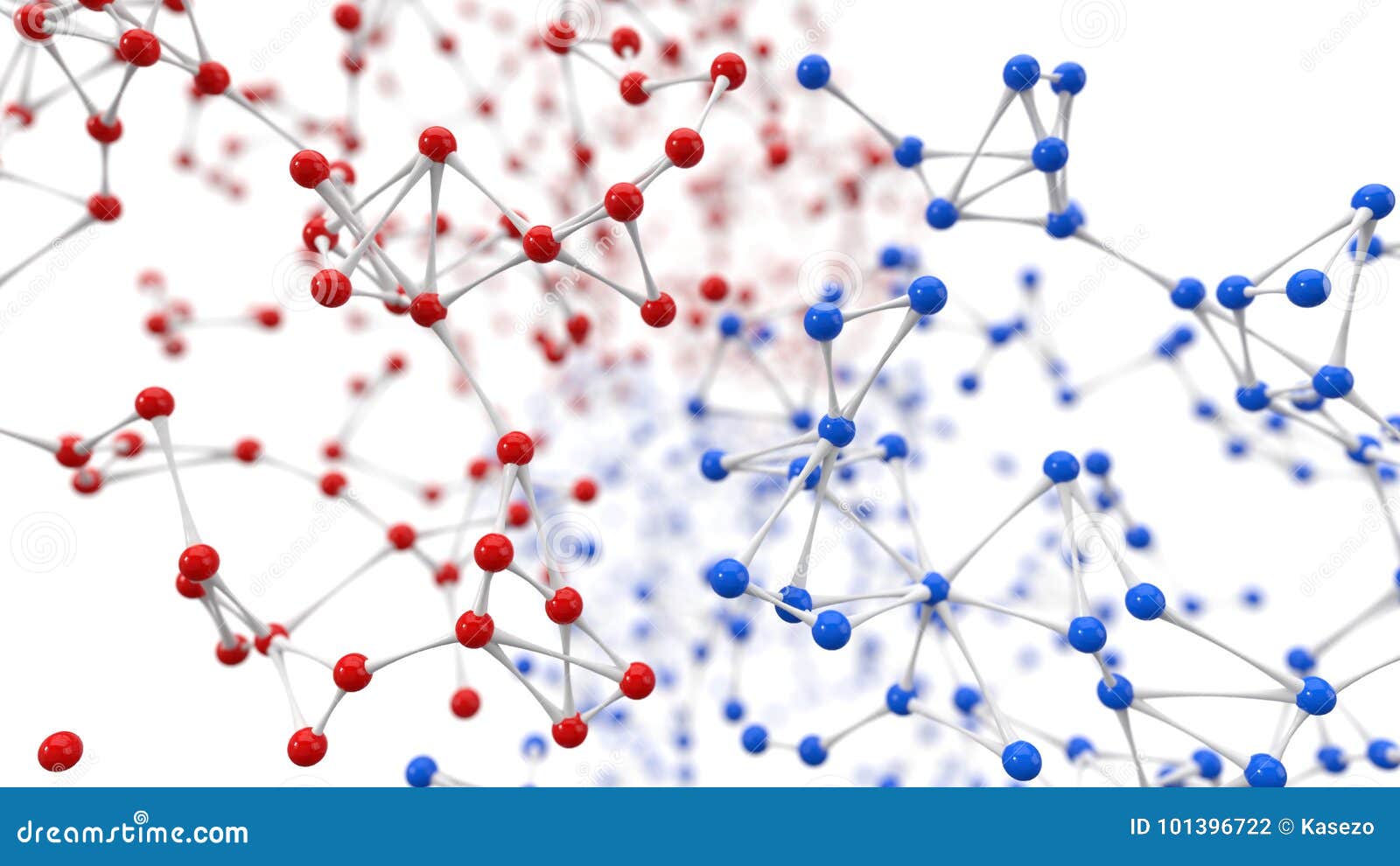 Random Molecule Models on White Background. Stock Illustration ...