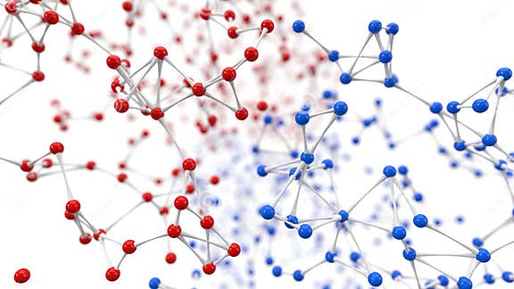 Random Molecule Models on White Background. Stock Illustration ...