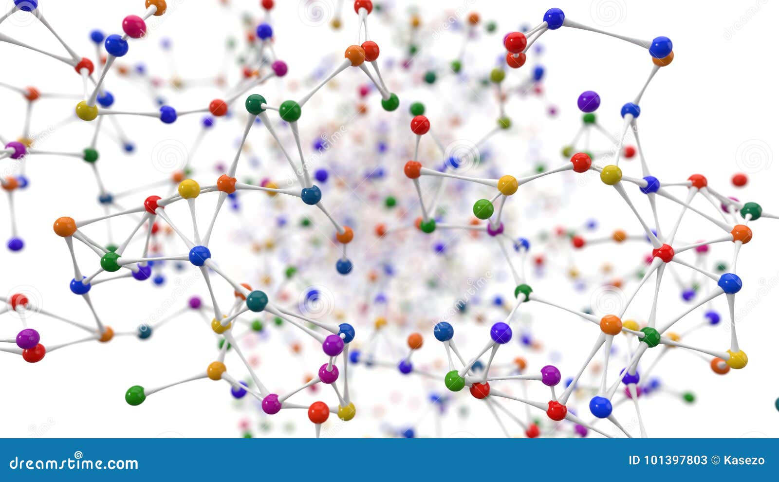 Random Molecule Models on White Background. Stock Illustration - Illustration of medicine ...