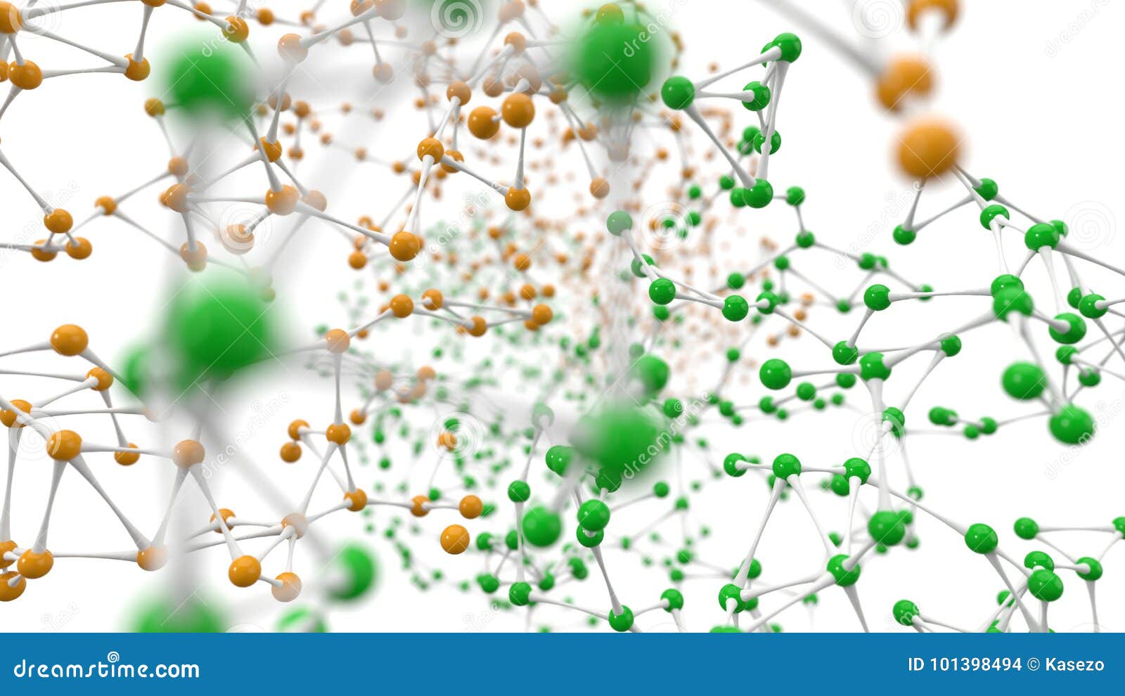 Random Molecule Models on White Background. Stock Illustration ...