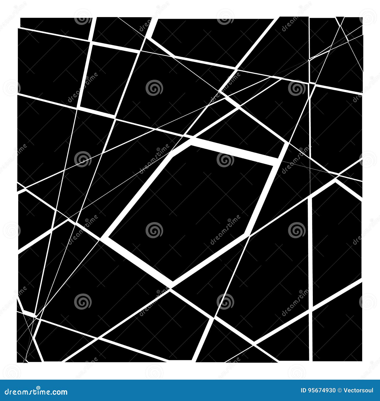 Random Mosaic. Irregular Cobblestone Geometric Pattern Stock Vector ...