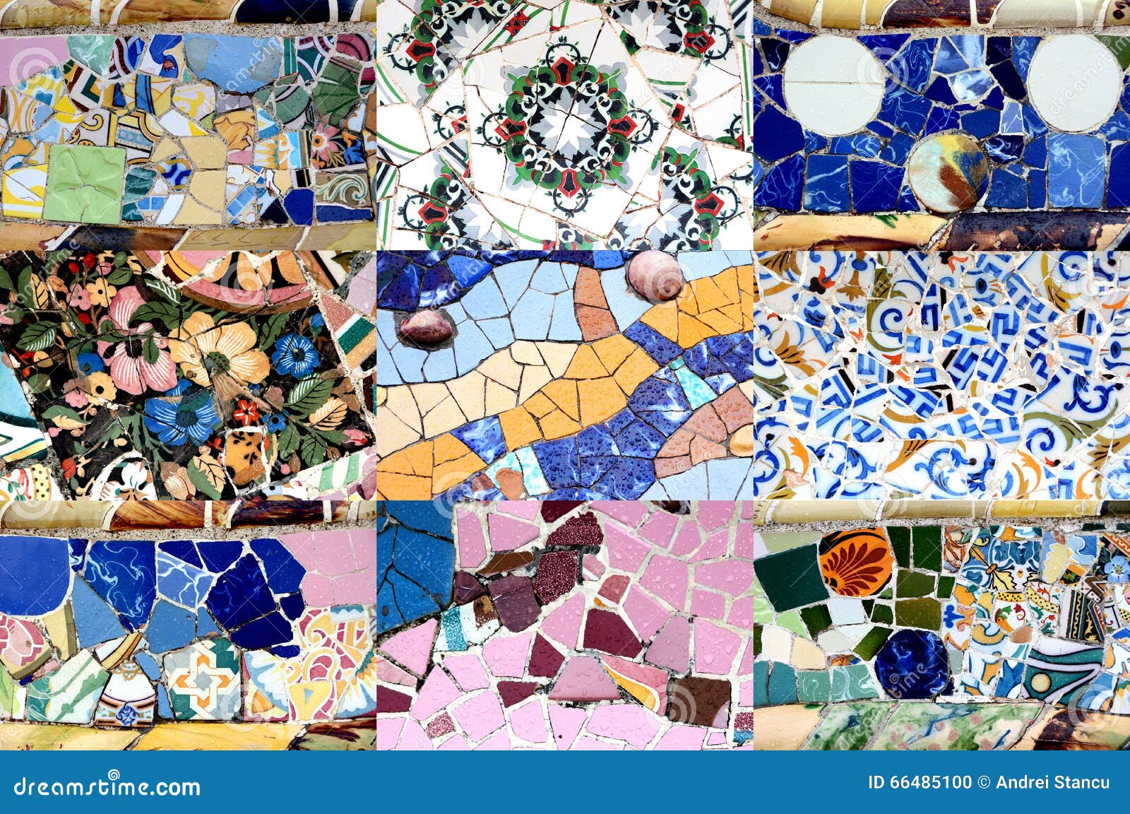 Mosaic Pattern stock photo. Image of antoni, guell, ceramic - 66485100