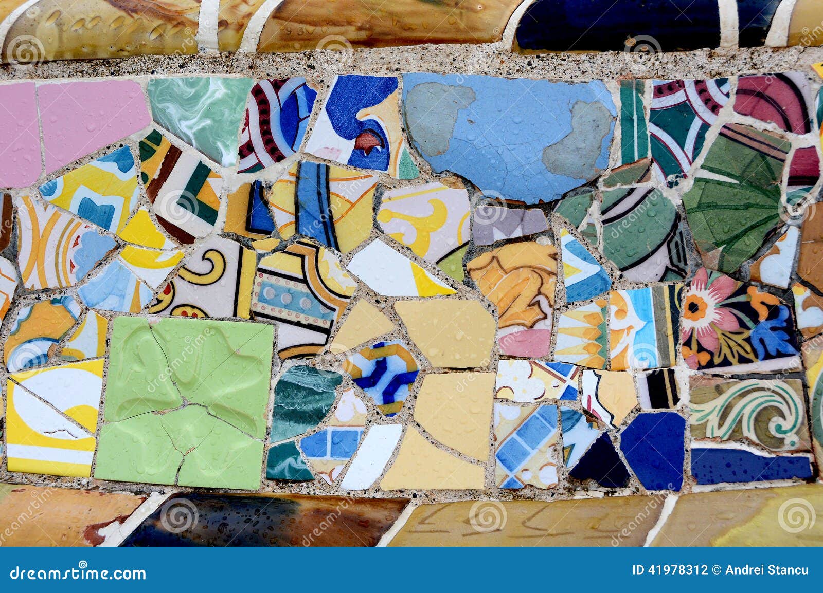 Mosaic Gaudi stock photo. Image of historic, element - 41978312