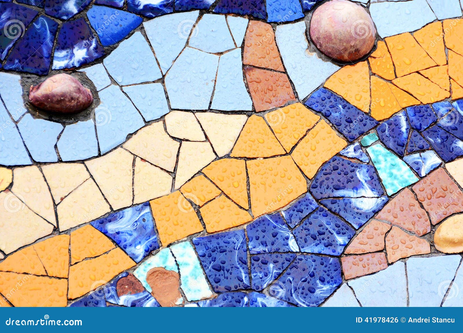 Mosaic Gaudi stock photo. Image of colorful, gaudi, decorative - 41978426