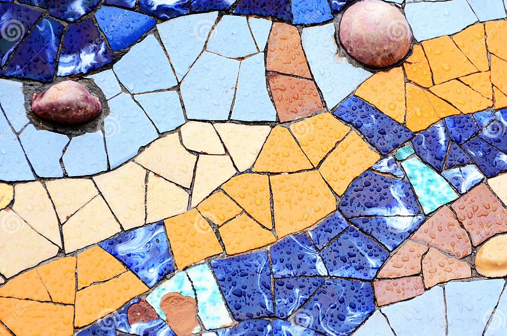 Mosaic Gaudi stock photo. Image of colorful, gaudi, decorative - 41978426