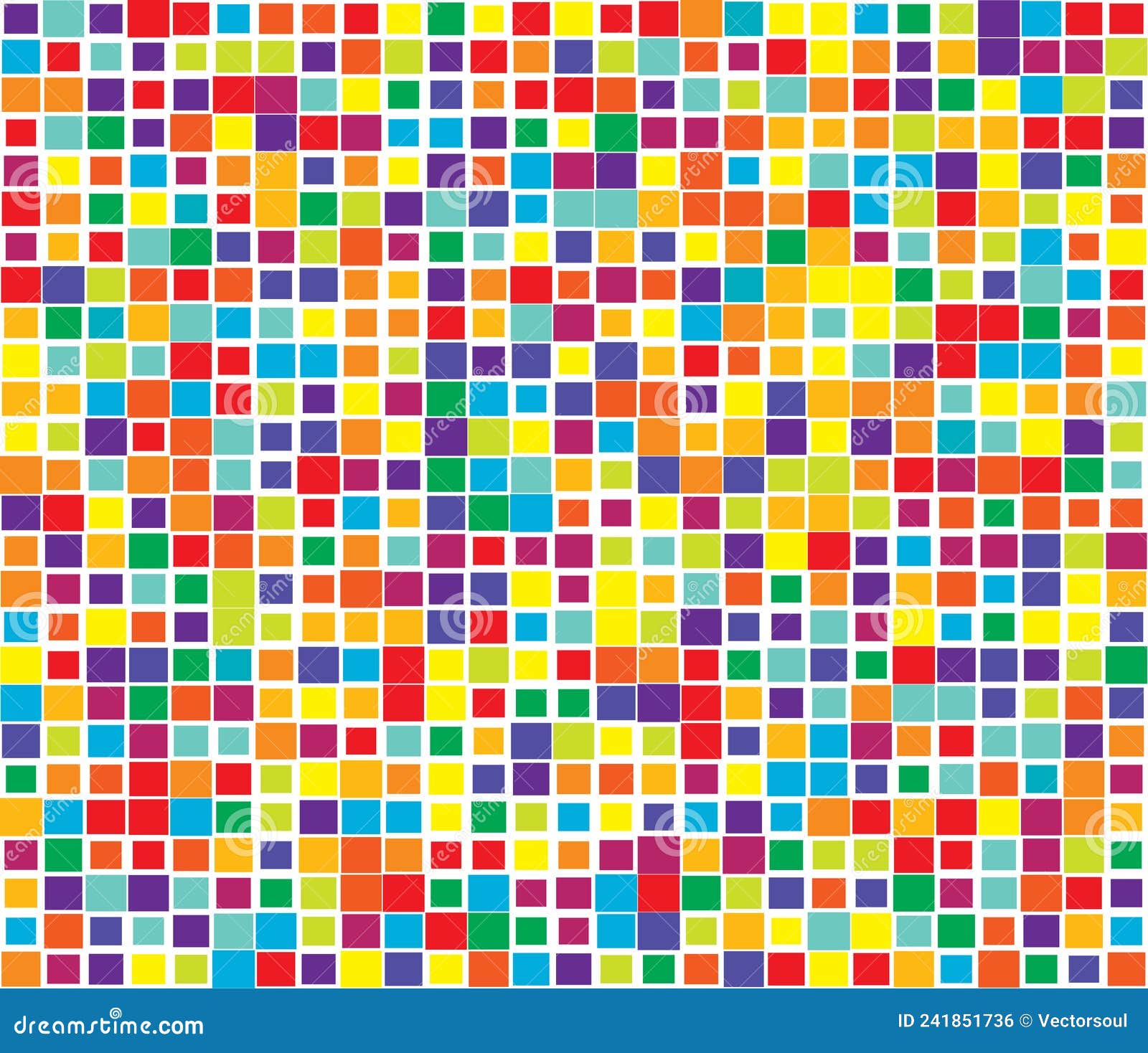 Random Mosaic Square Tiles Seamless, Repeatable Cubism Pattern, Texture ...