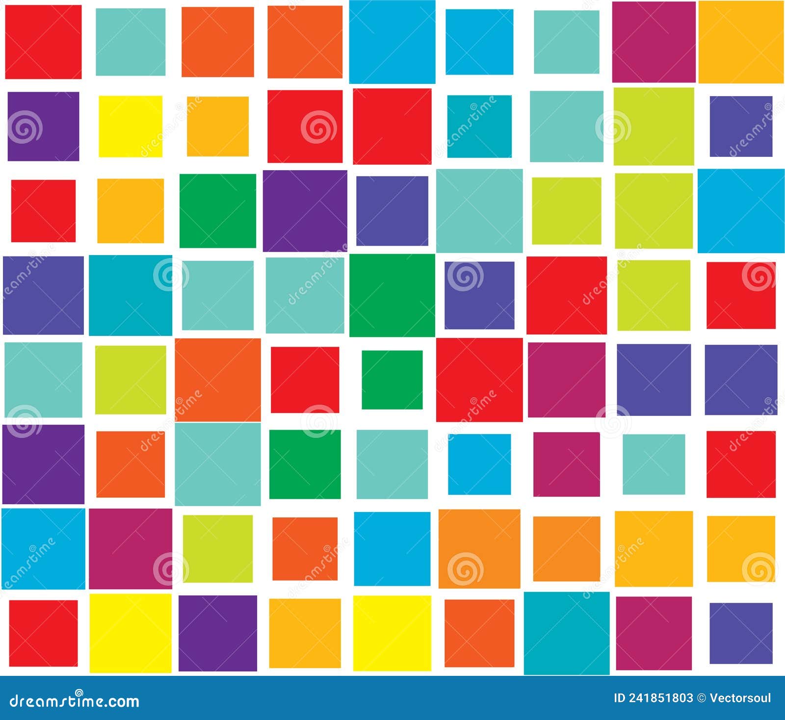 Random Mosaic Square Tiles Seamless, Repeatable Cubism Pattern, Texture ...