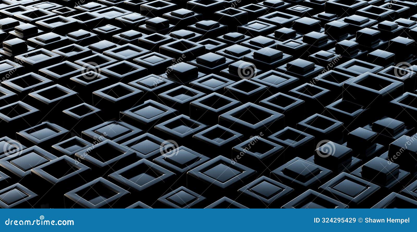 Random Moved Black Shiny Double Cube Boxes Block Background Wallpaper ...
